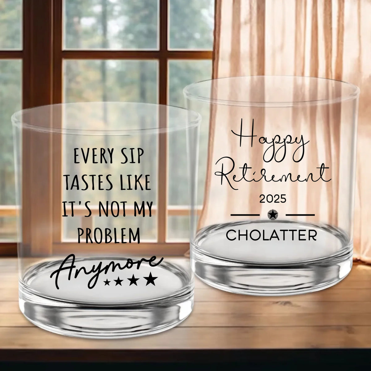 Custom Retirement Whiskey Glass, Happy Retirement Gift for Him or Her ...