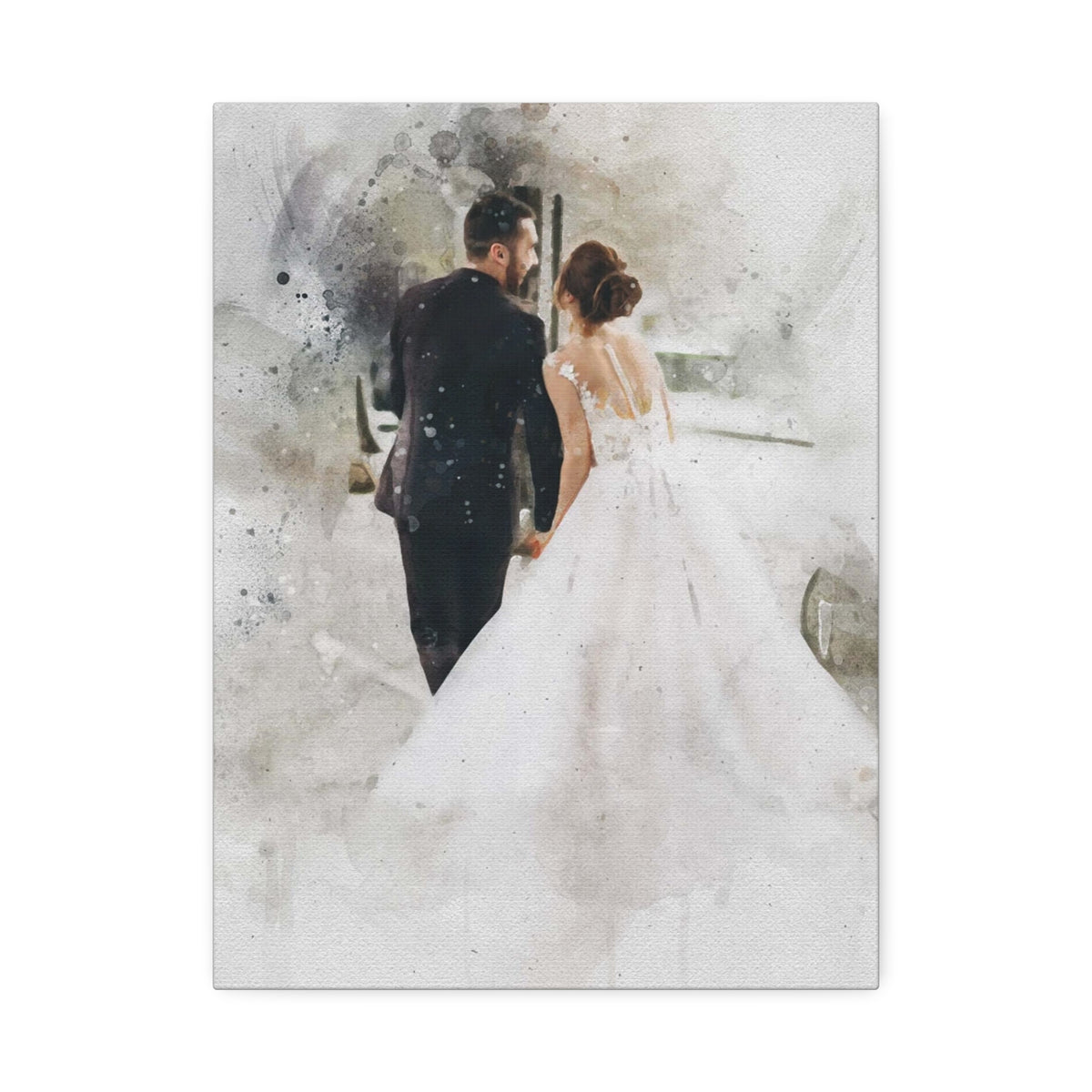 Custom Wedding Portrait From Photo, Custom Couple Portrait Watercolor ...